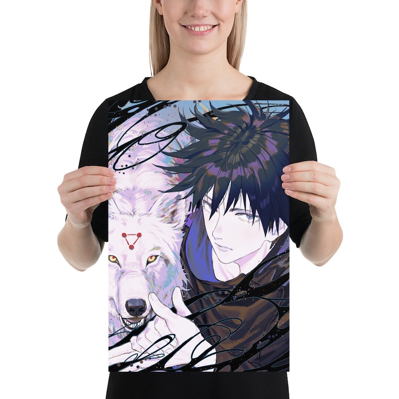 FREE SHIPPING | Fushiguro Megumi Poster | Jujutsu Kaisen | Fanart - Etsy