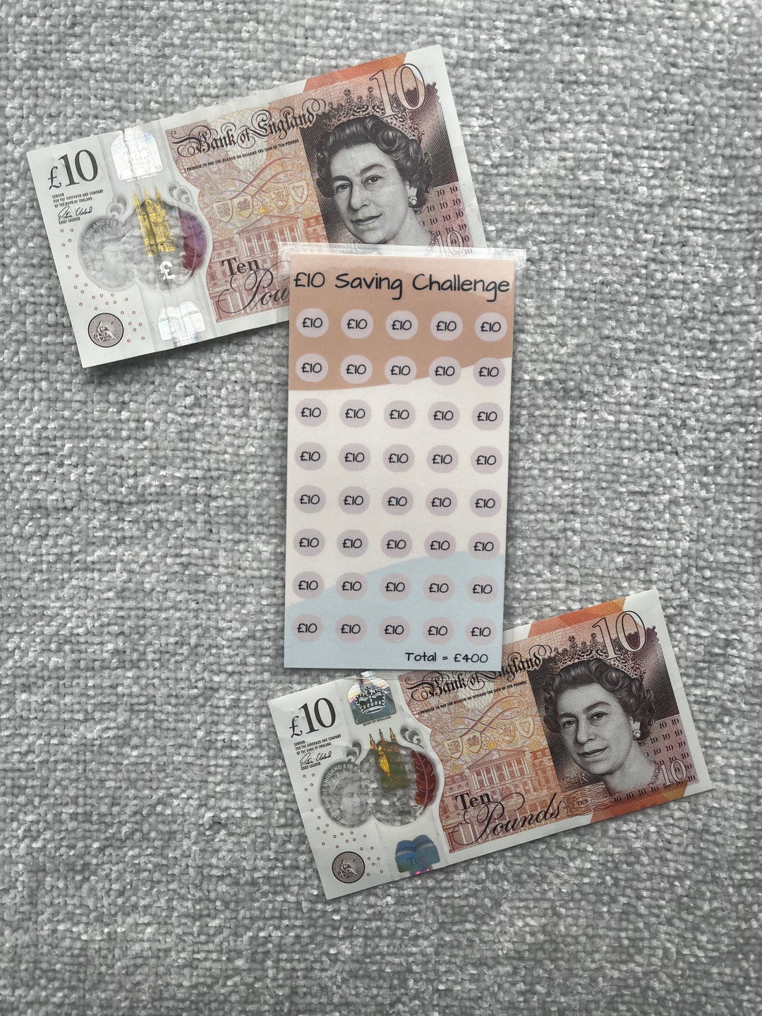 10 Pound Saving Challenge Tracker | Cash Stuffing | Cash Budgeting - Etsy