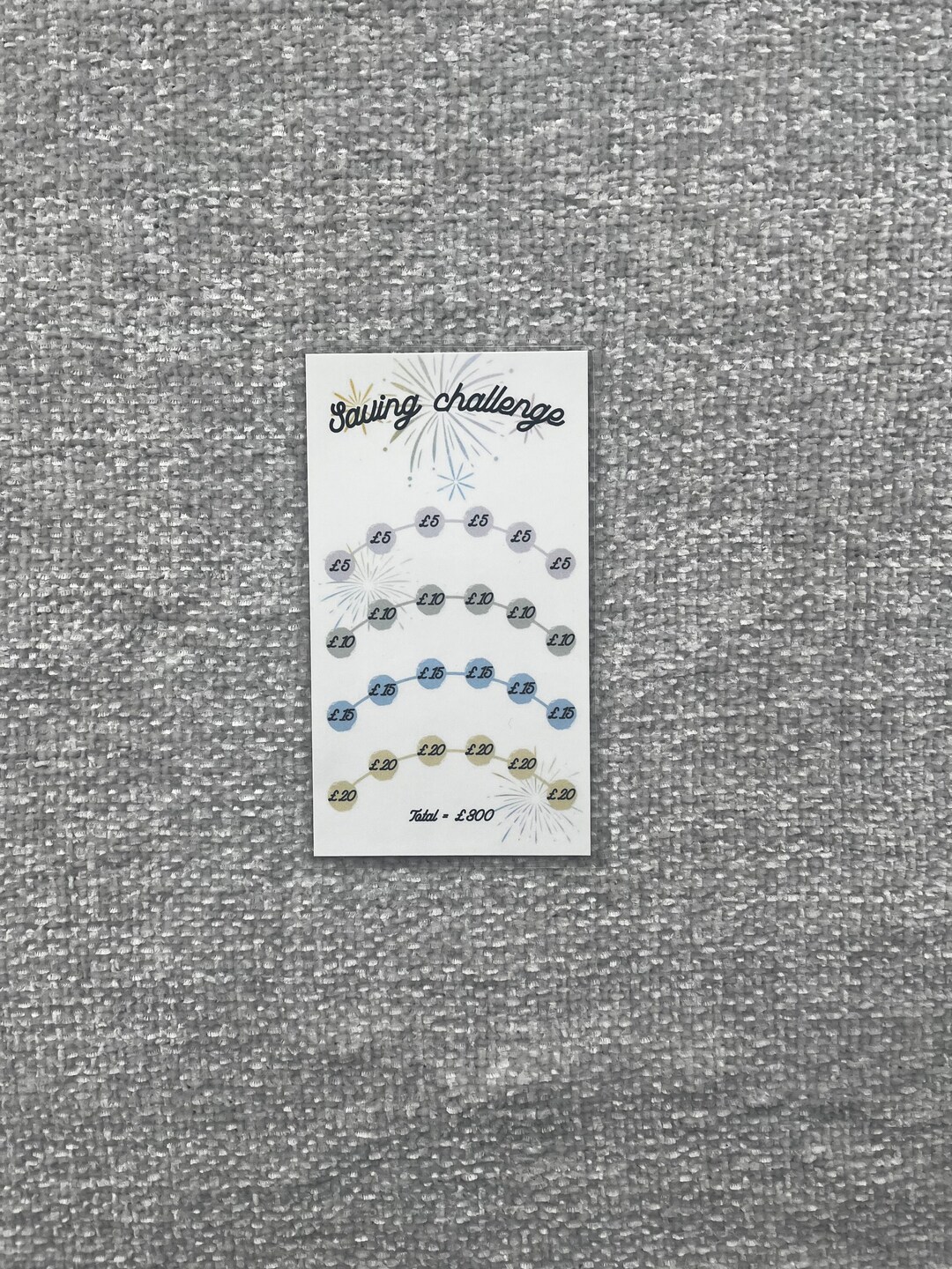 300 Pound Saving Challenge Tracker | Cash Stuffing | Cash Budgeting - Etsy
