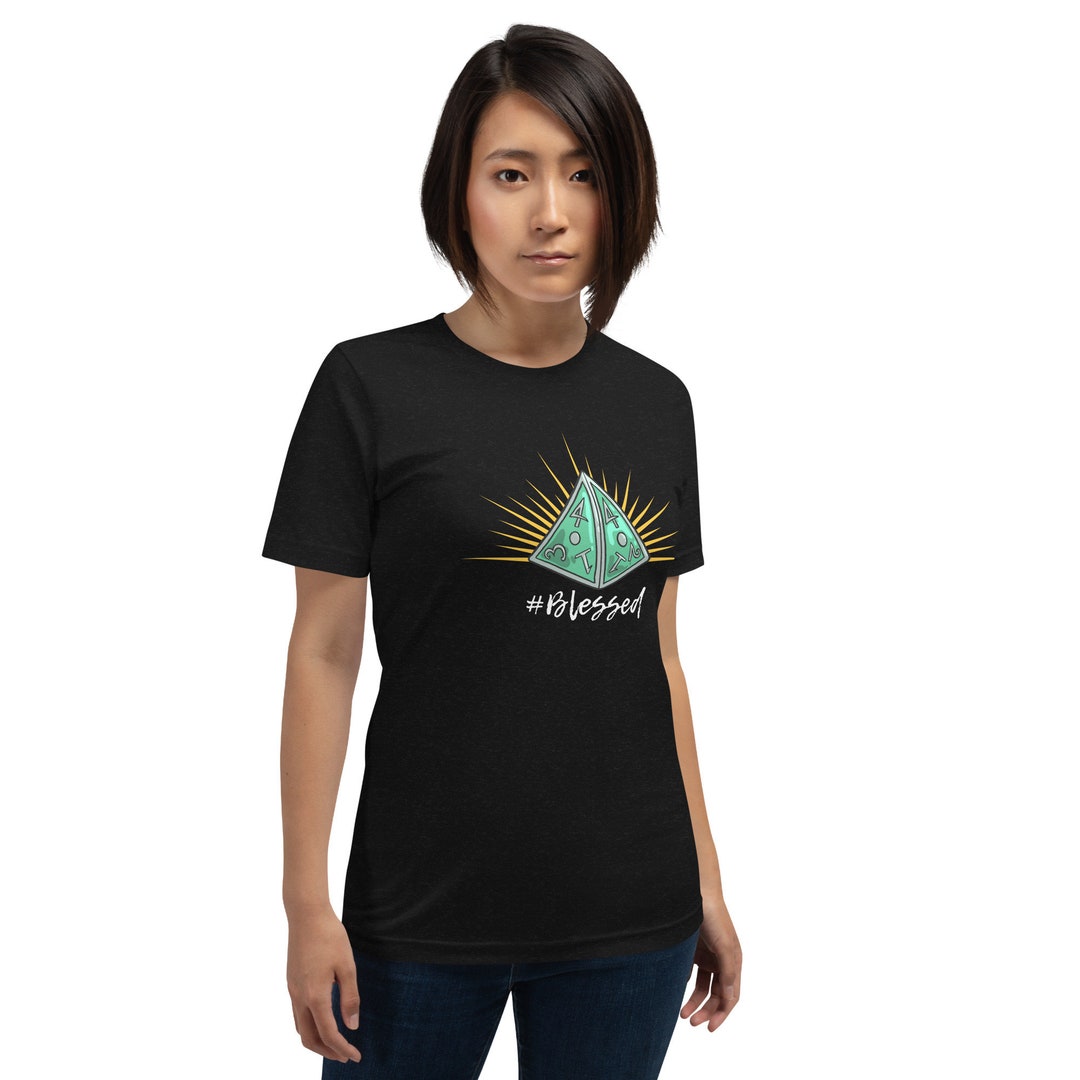 Dnd Blessed Shirt D4 Dice Dungeons and Dragons Tee #blessed - Etsy