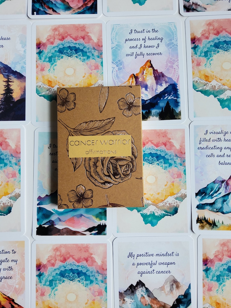 Cancer Warrior Affirmations for Cancer With Add on Stand - Etsy