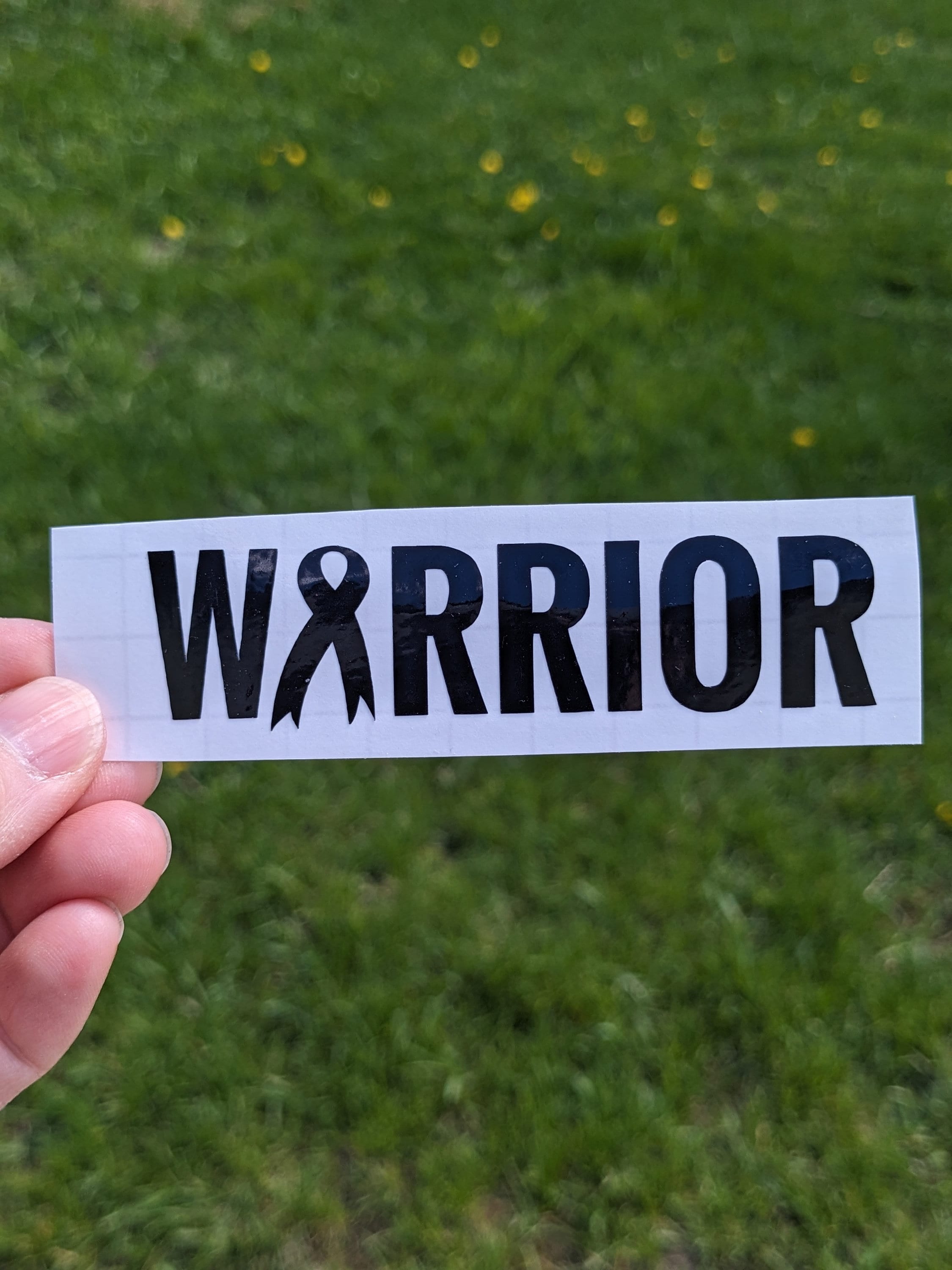 Cancer WARRIOR Sticker Decal - Etsy