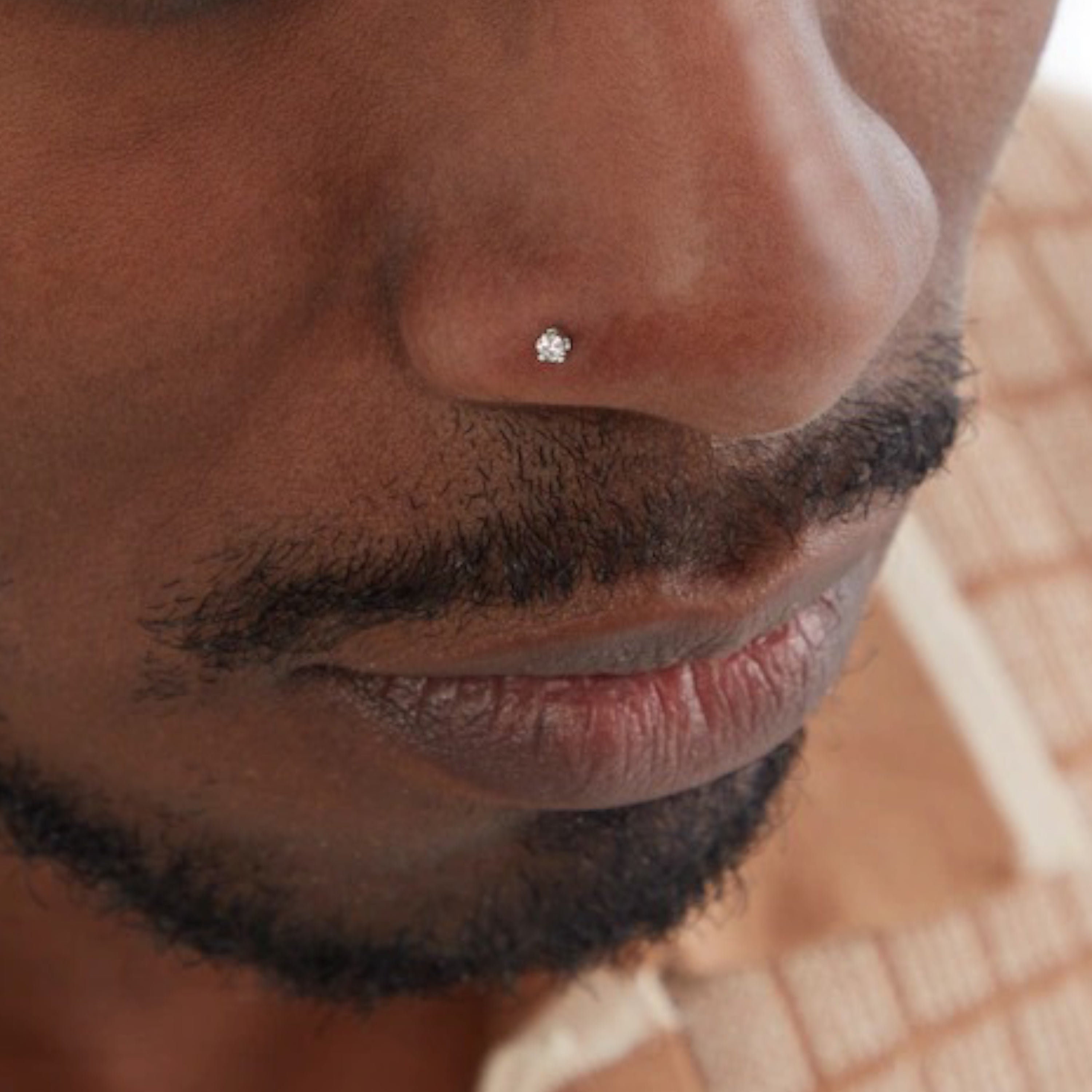 Diamond Nose Stud, 14K, .02 Carat, 1.5mm, Genuine Diamond Nose Stud ...