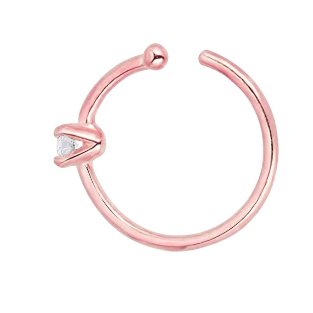 Diamond Nose Ring, Genuine Diamond Nose Hoop, Diamond Nose Ring, Nose ...