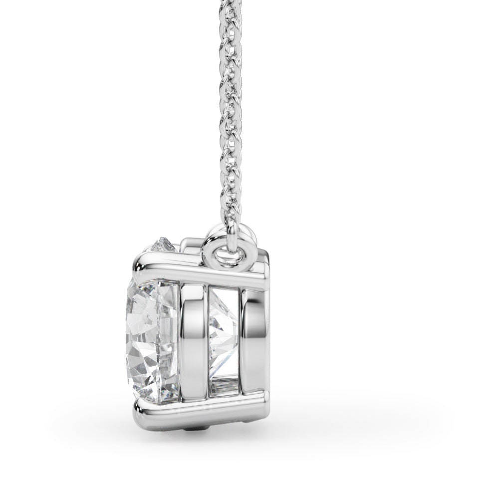 1.00 Ct Diamond Necklace, 14K Gold Lab Grown Diamond Solitaire Pendant ...