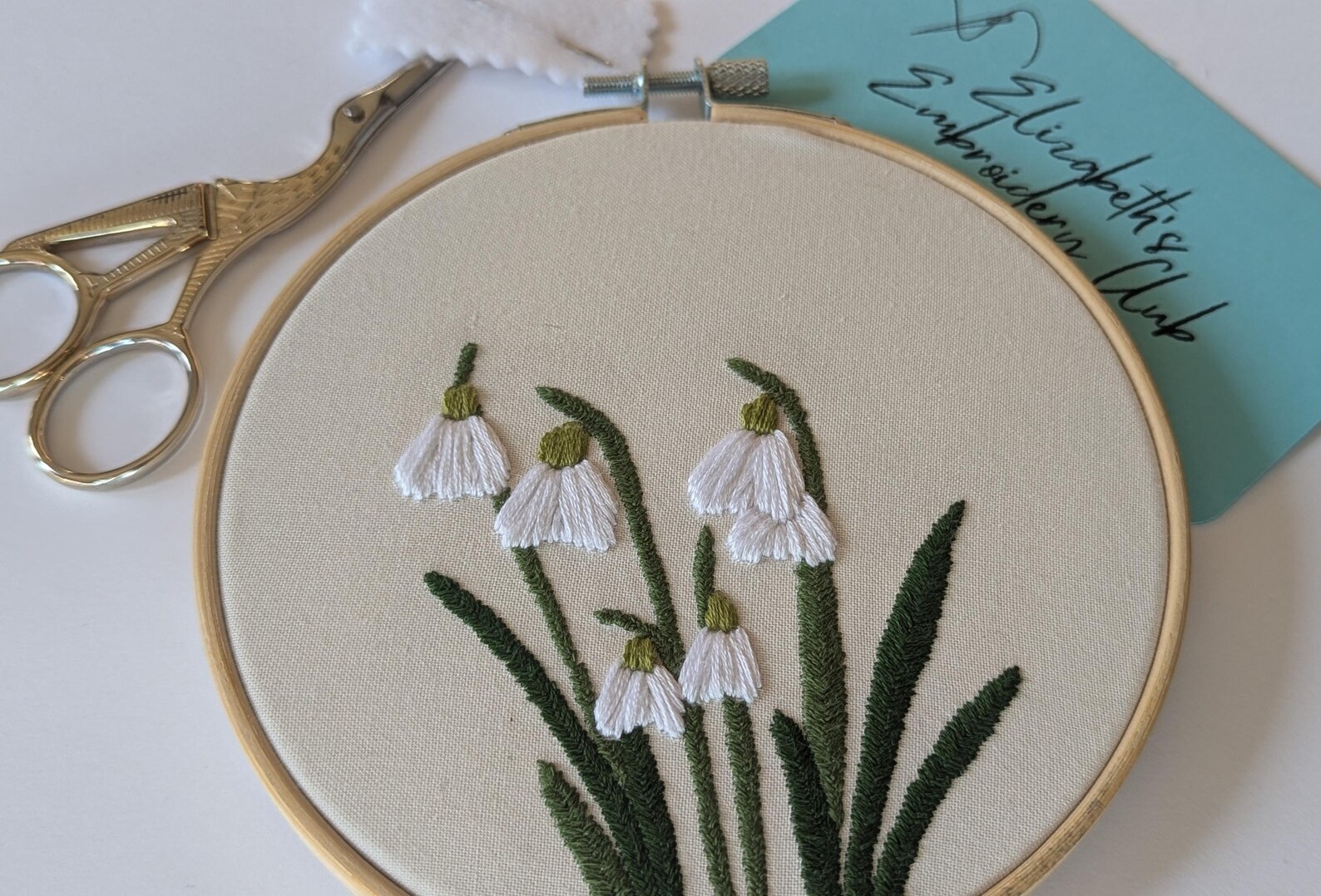 KIT: Beginner Embroidery - Snowdrop - Etsy UK