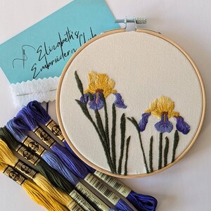 KIT: Beginner Embroidery - Iris - Etsy
