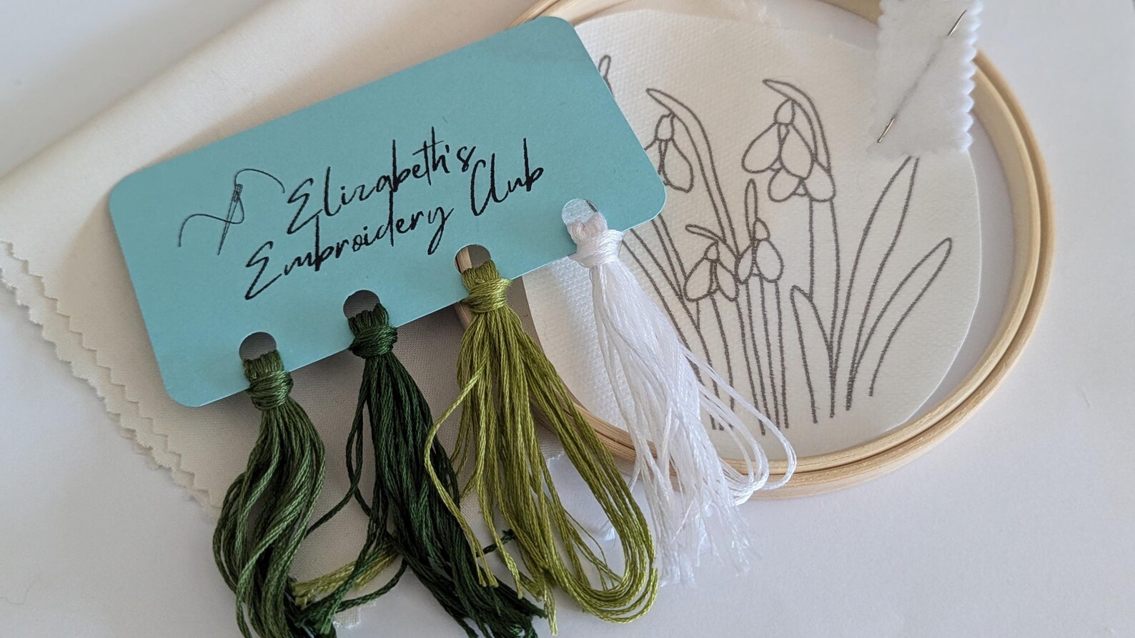 KIT: Beginner Embroidery - Snowdrop - Etsy