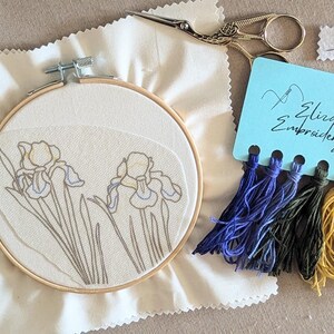 KIT: Beginner Embroidery - Iris - Etsy