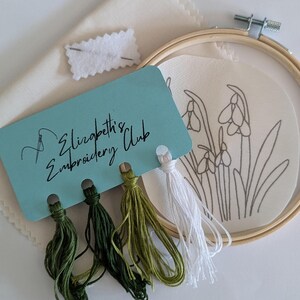 KIT: Beginner Embroidery - Snowdrop - Etsy UK