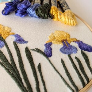KIT: Beginner Embroidery - Iris - Etsy