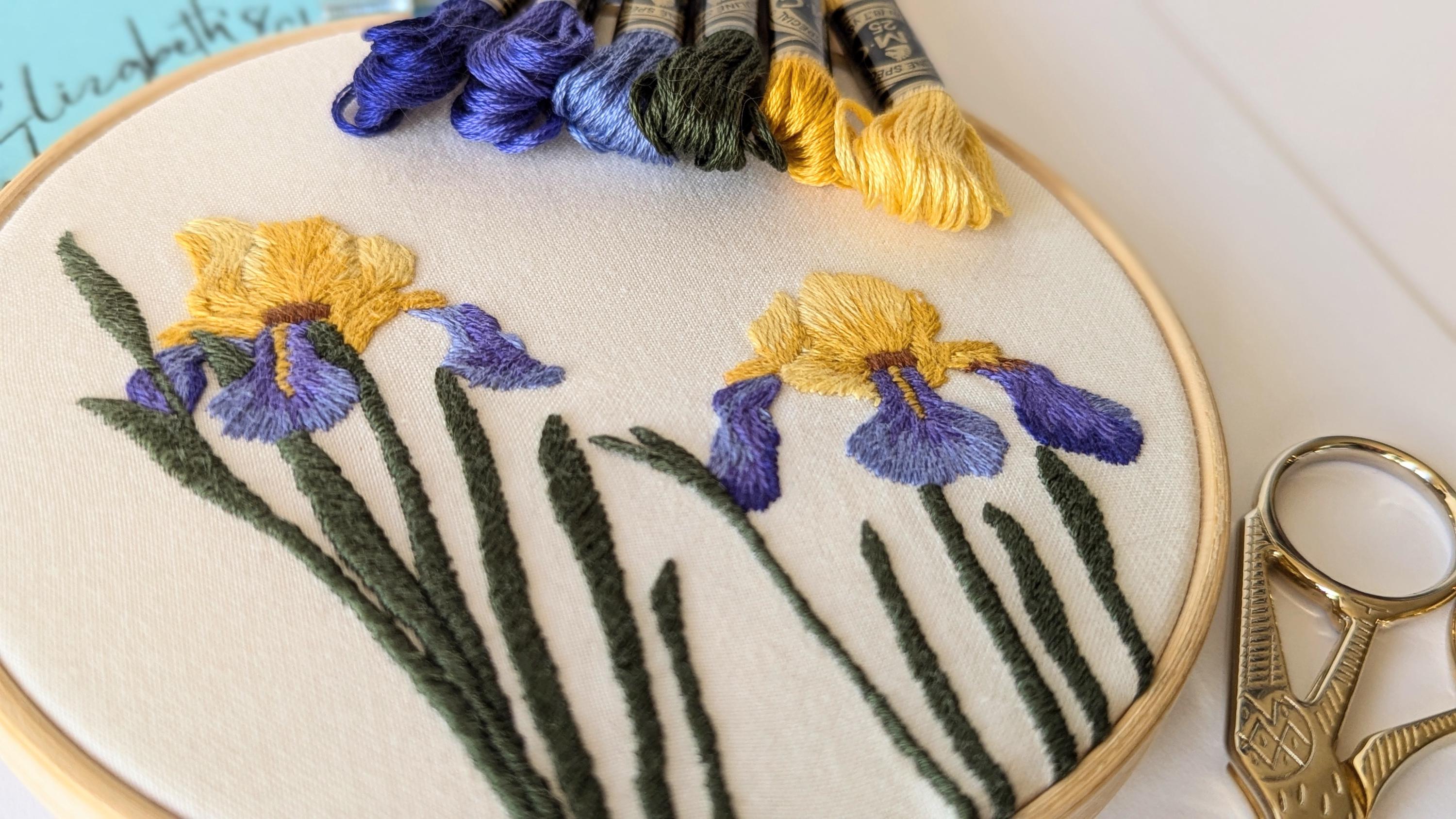 KIT: Beginner Embroidery - Iris - Etsy