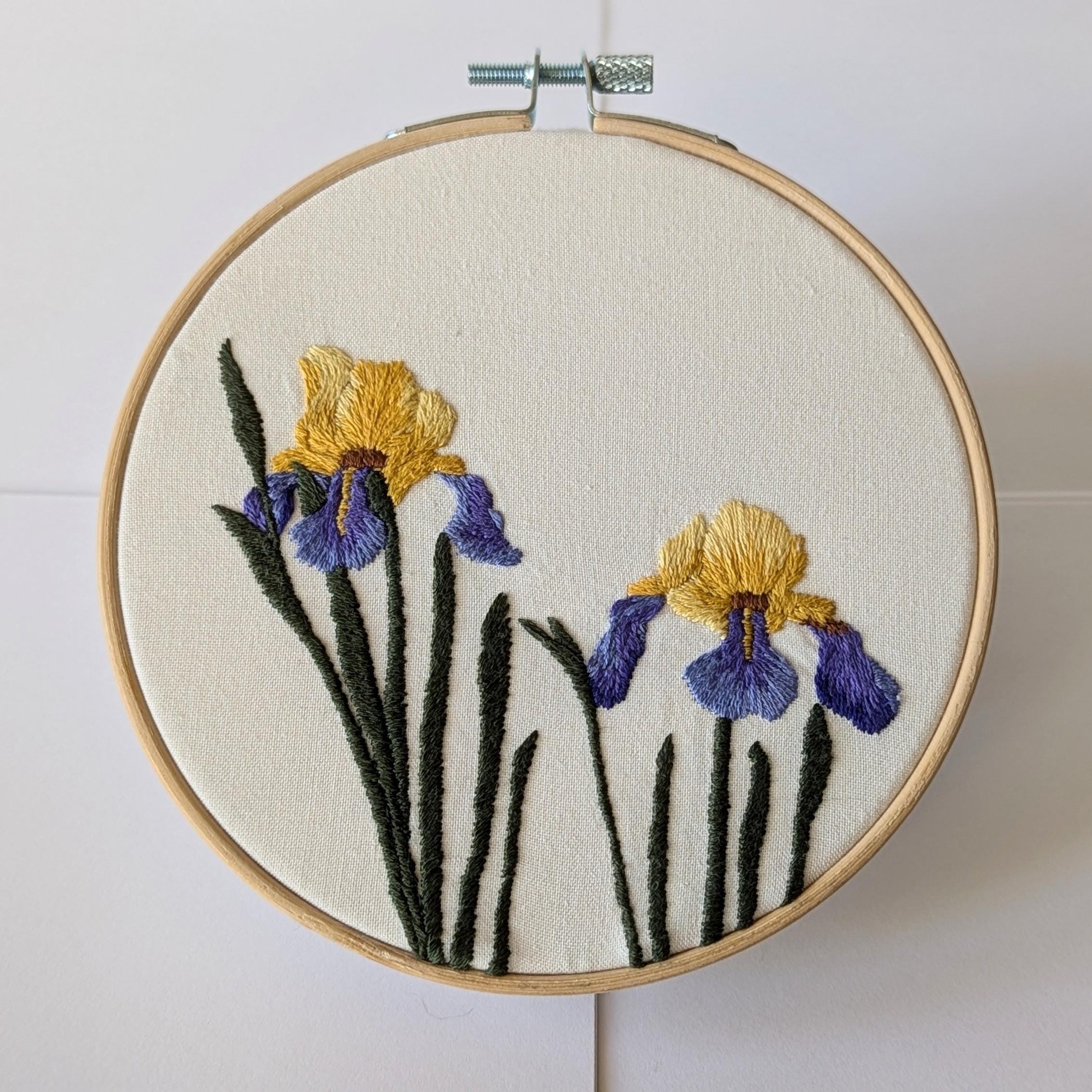 KIT: Beginner Embroidery - Iris - Etsy