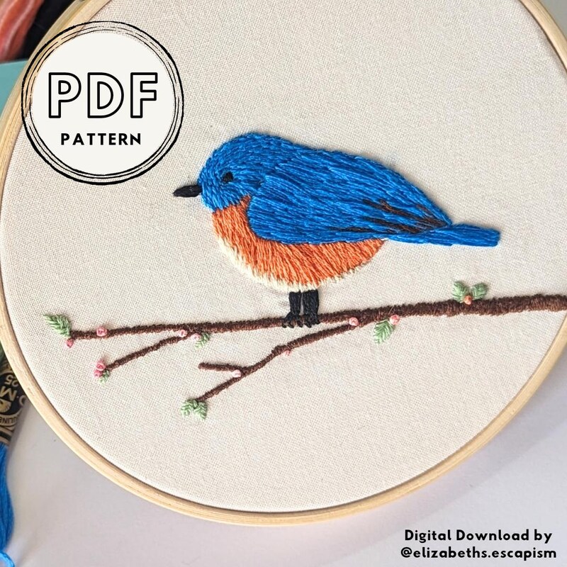 Bluebird Embroidery - Etsy