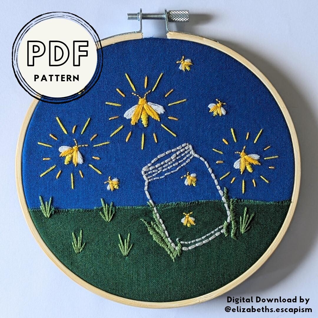 PATTERN: Beginner Embroidery - Fireflies - Etsy