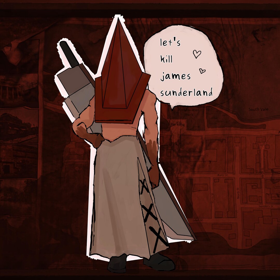 Pyramid Head Silent Hill Vinyl Glossy Sticker Waterproof Horror Icon ...