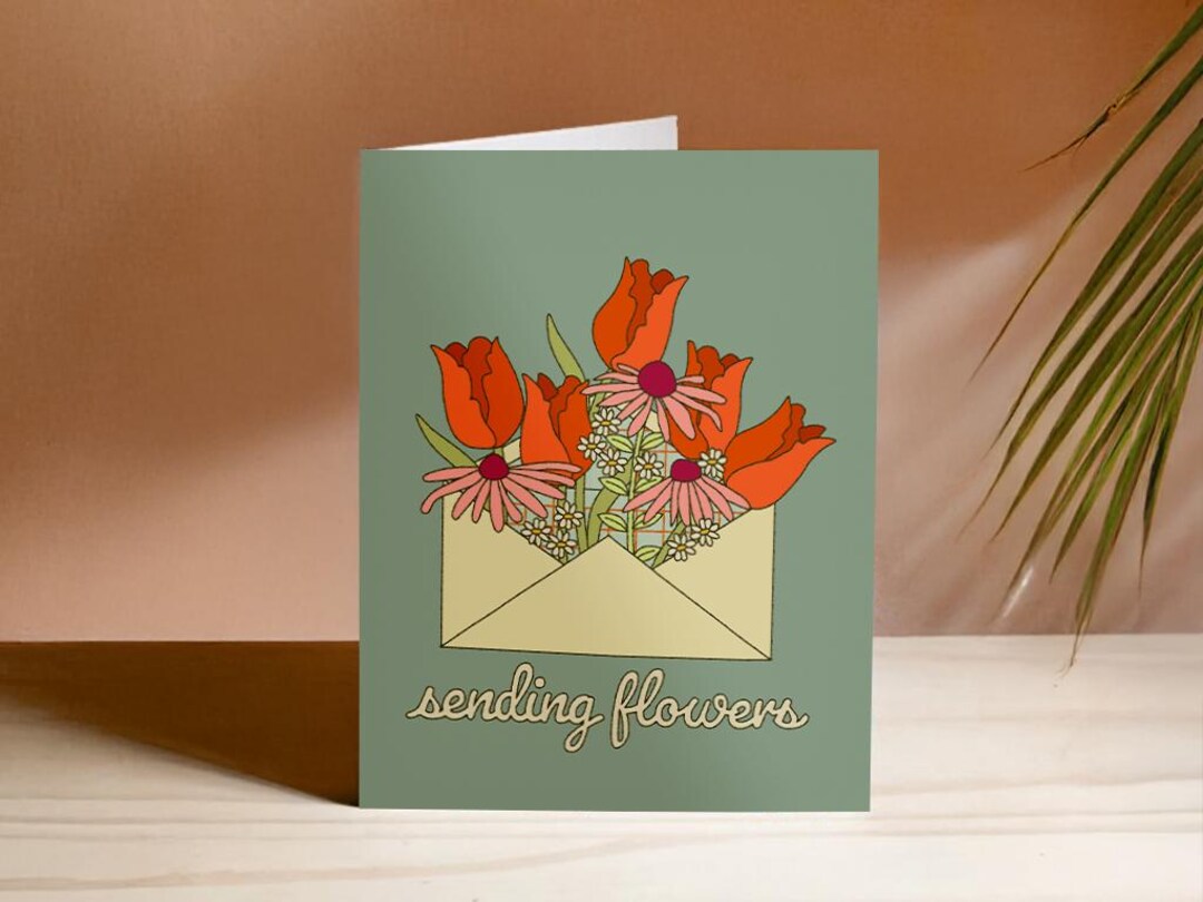 Sending Flowers | Greeting Card | Digital Download | Instant ...