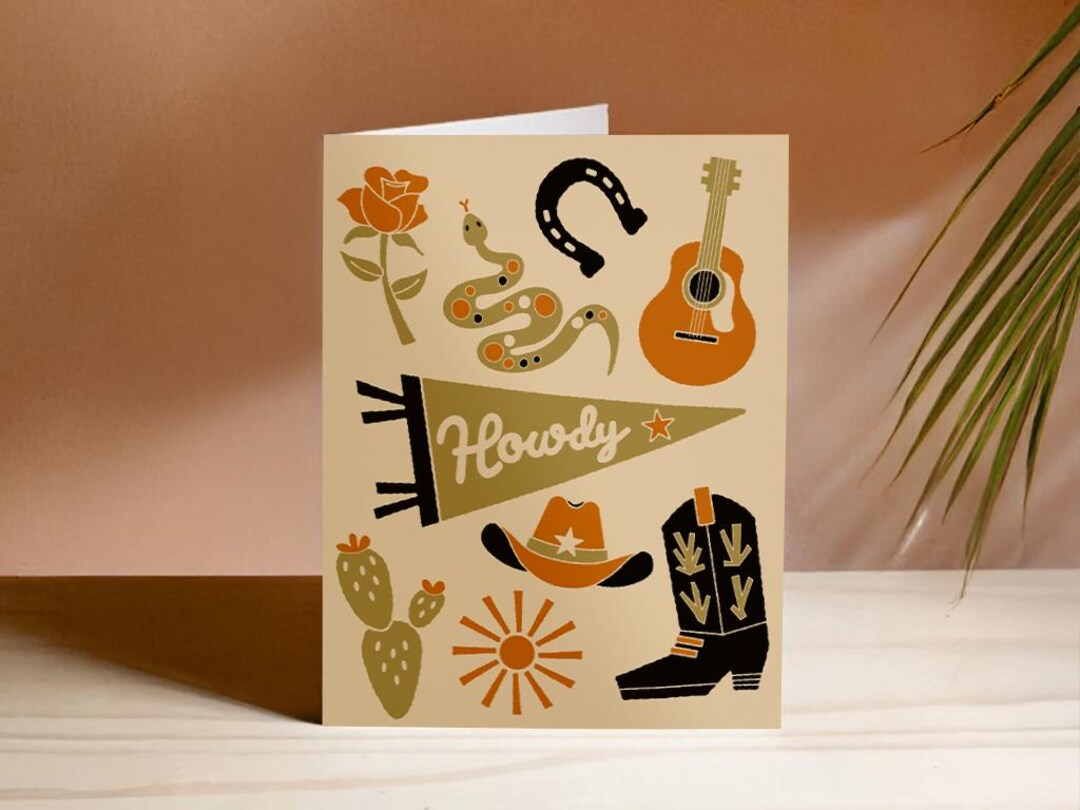 Howdy | Greeting Card | Digital Download | Instant | Printable - Etsy