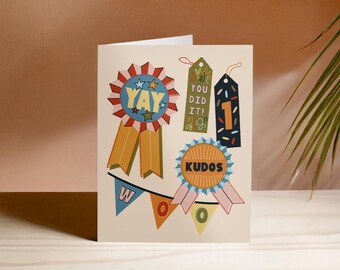 DIGITAL GREETING CARD - Digital Download - Kudos - Printable - A2 ...