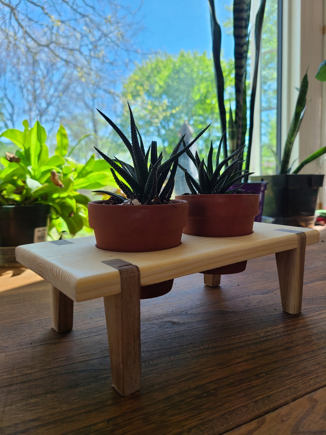 Reclaimed Pallet Twin Pot Holder - Etsy