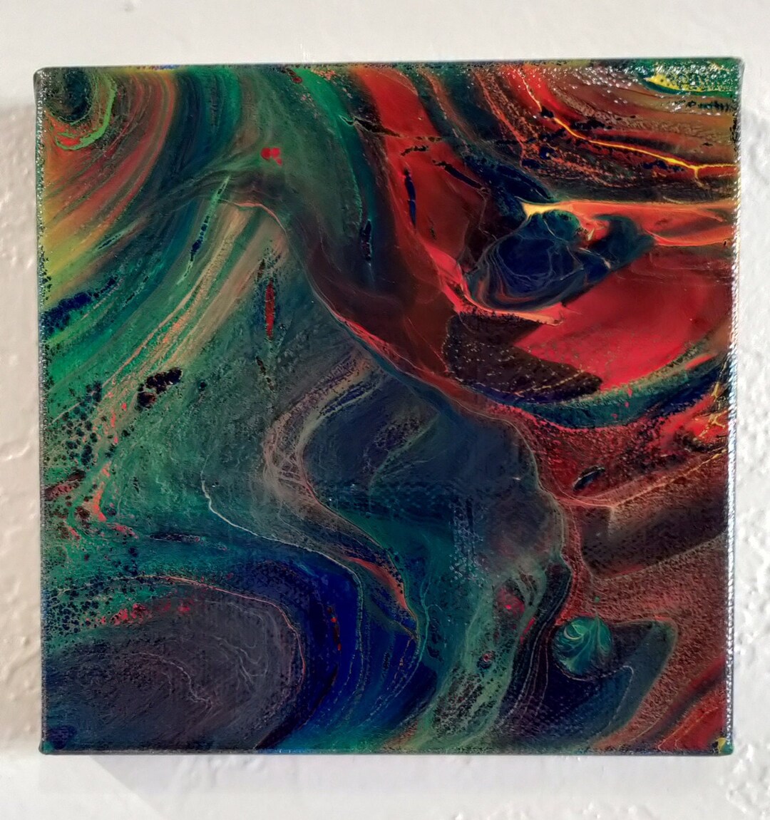 Primary Colors #85 6x6" Acrylic Painting on Stretched Canvas - Etsy