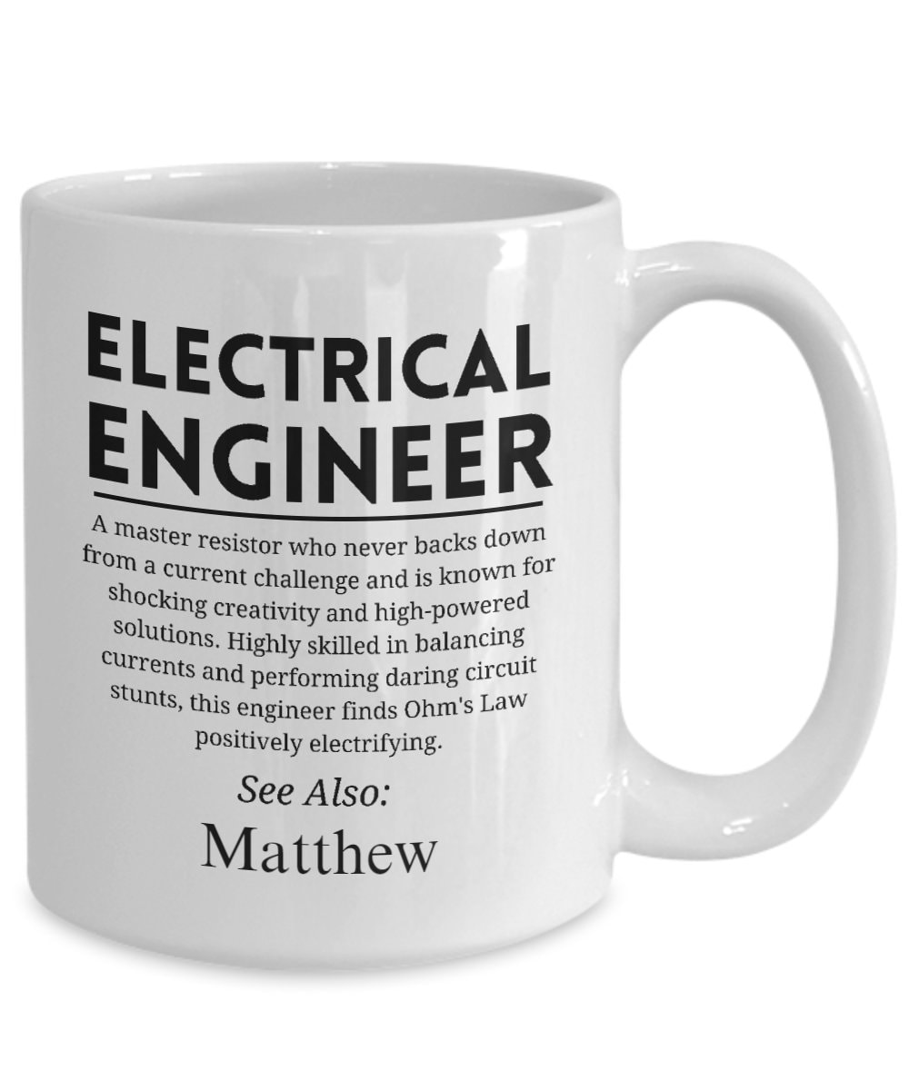 Electrical Engineer Mug, Custom Engineer Mug,funny Engineer Gift, Gift ...