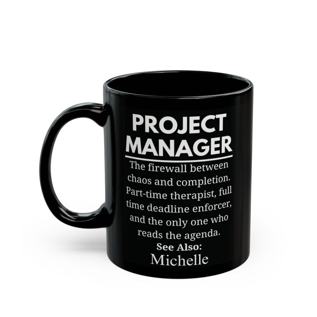 Project Manager Mug, Custom Corporate Gift, IT Manager Cup, Management ...