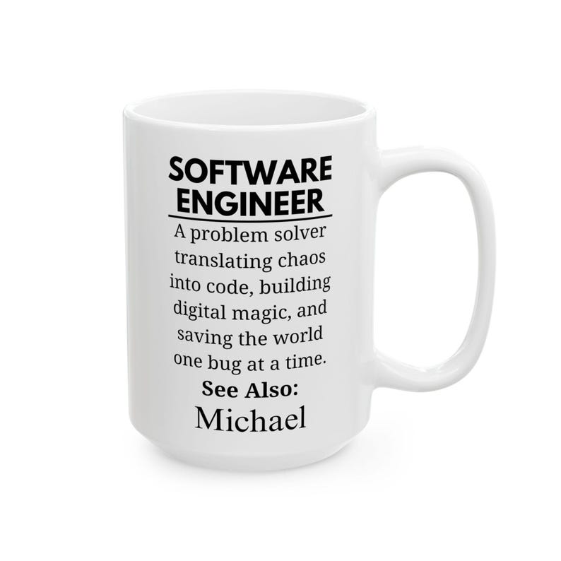 Software Engineer Gift, Personalized Tech Mug, Funny Tech Gift, Geek ...