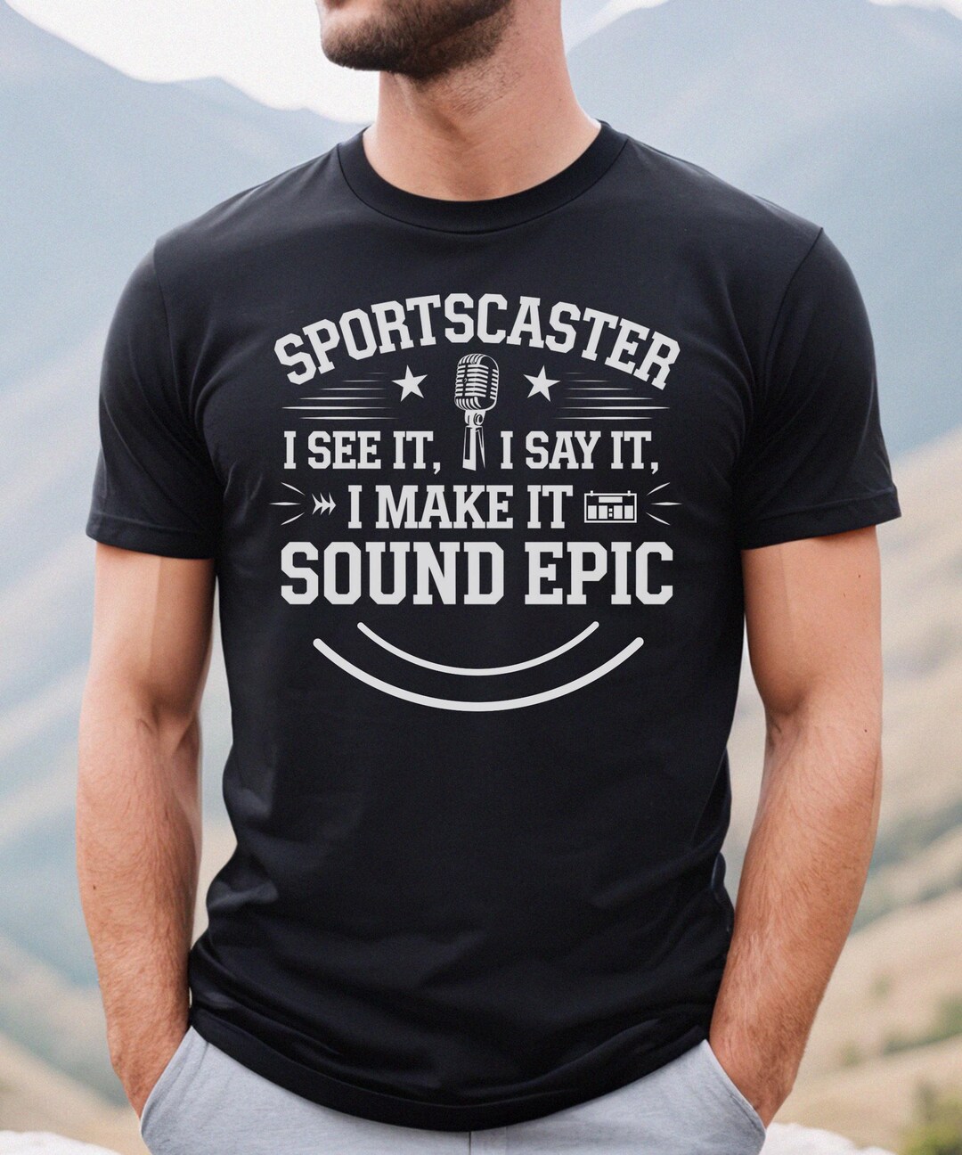 Sportscaster Tee, Sports Shirt, Gift for Sportscaster, Broadcaster Gift ...