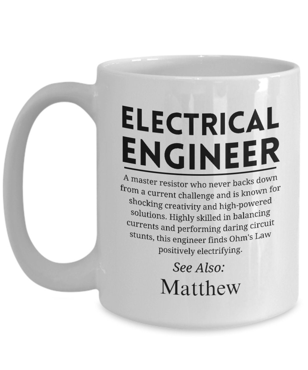 Electrical Engineer Mug, Custom Engineer Mug,funny Engineer Gift, Gift ...