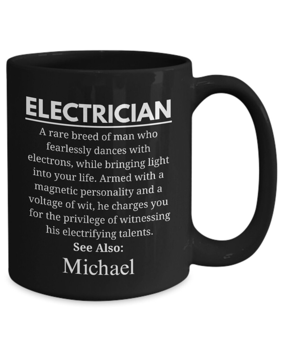 Electrician Mug, Personalized Mug, Funny Electrician Gift, Gift for ...