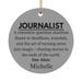 Journalist Gift, Personalized Ornament, Reporter Ornament, Newsroom ...
