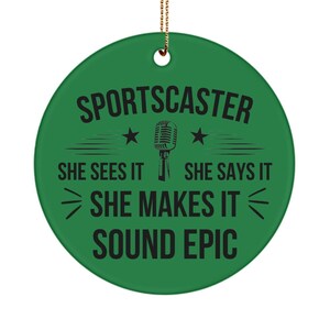Sportscaster Gift, Women Sportscaster, Female Announcer Gift, Sports ...