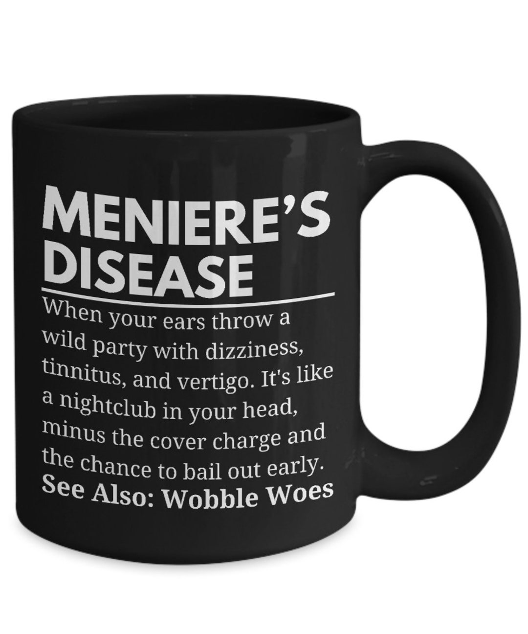 Menieres Mug, Funny Definition Mug, Gift for Menieres, Menieres Disease ...