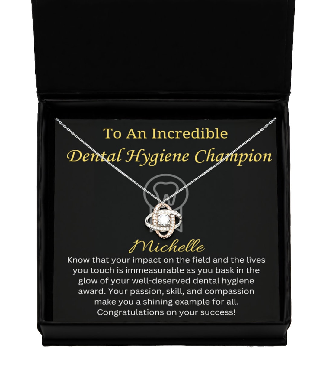 Dental Hygiene, Personalized Award Necklace, Congratulations Necklace ...