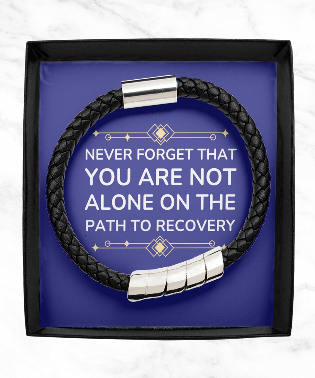 Get Well Bracelet, Men's Bracelet, Recovery Gift, Health Charm ...