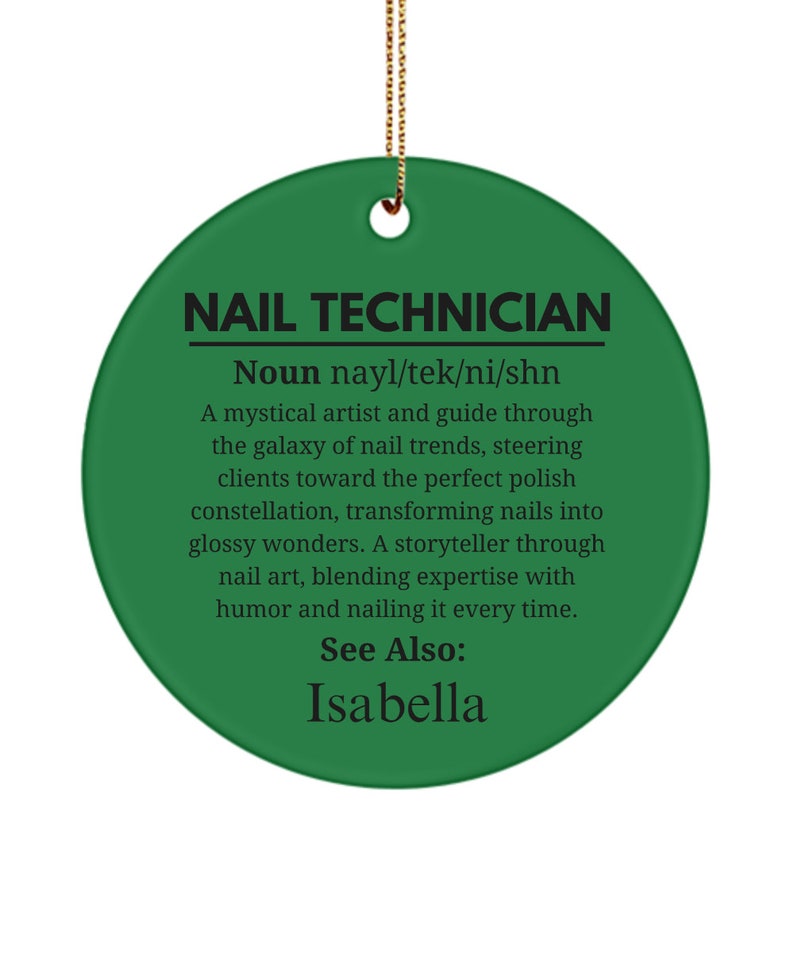 Nail Tech Gift, Personalized Ornament, Nail Salon Decor, Manicurist ...