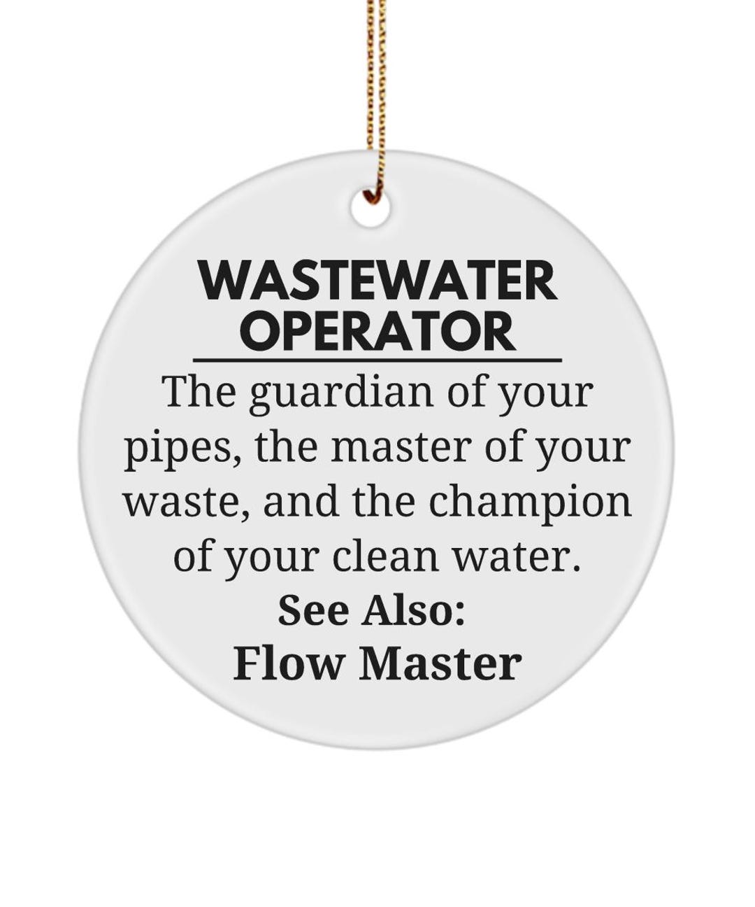 Wastewater Operator Ornament, Environmental Engineer Gift for Water ...