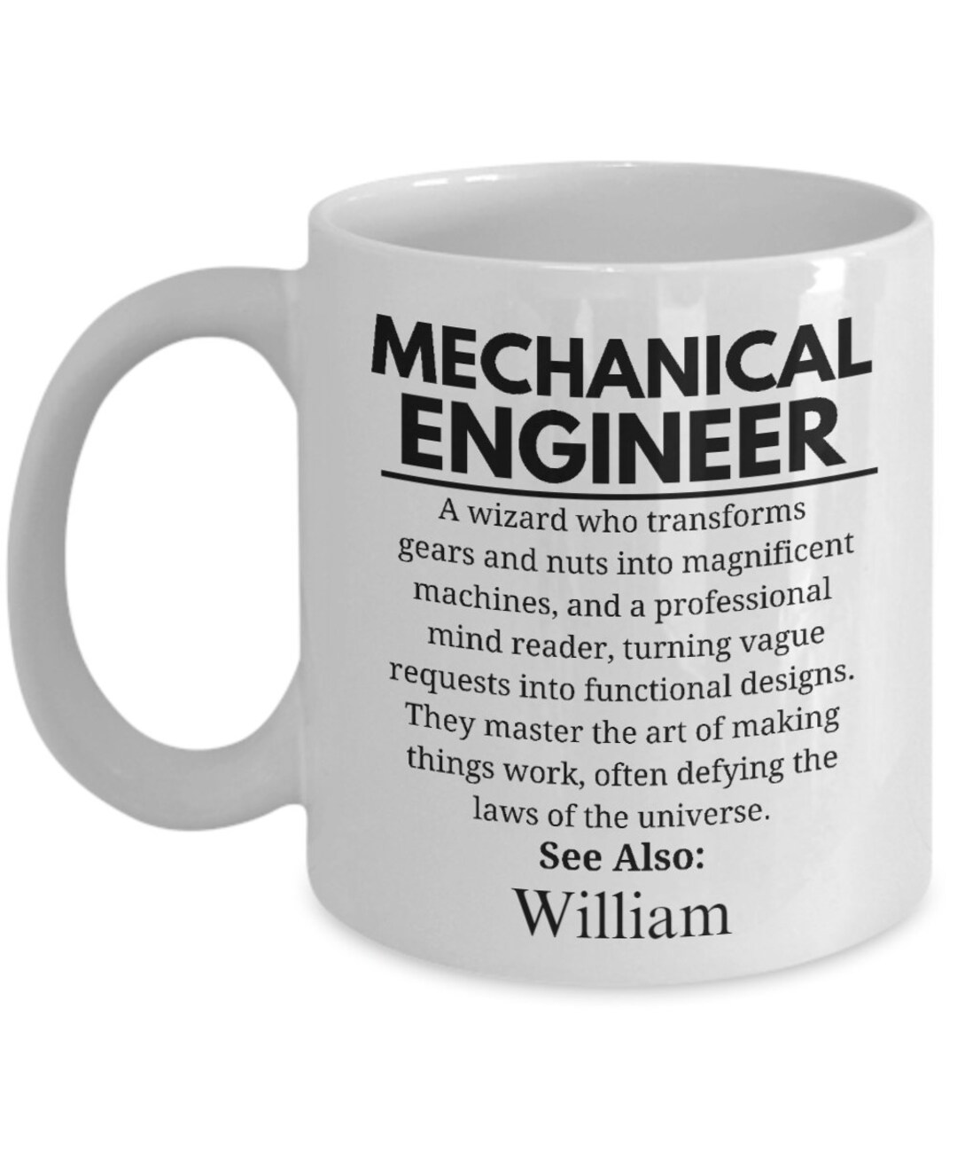 Engineer Mug, Personalised Mug Engineer Gift, Mechanical Engineer ...
