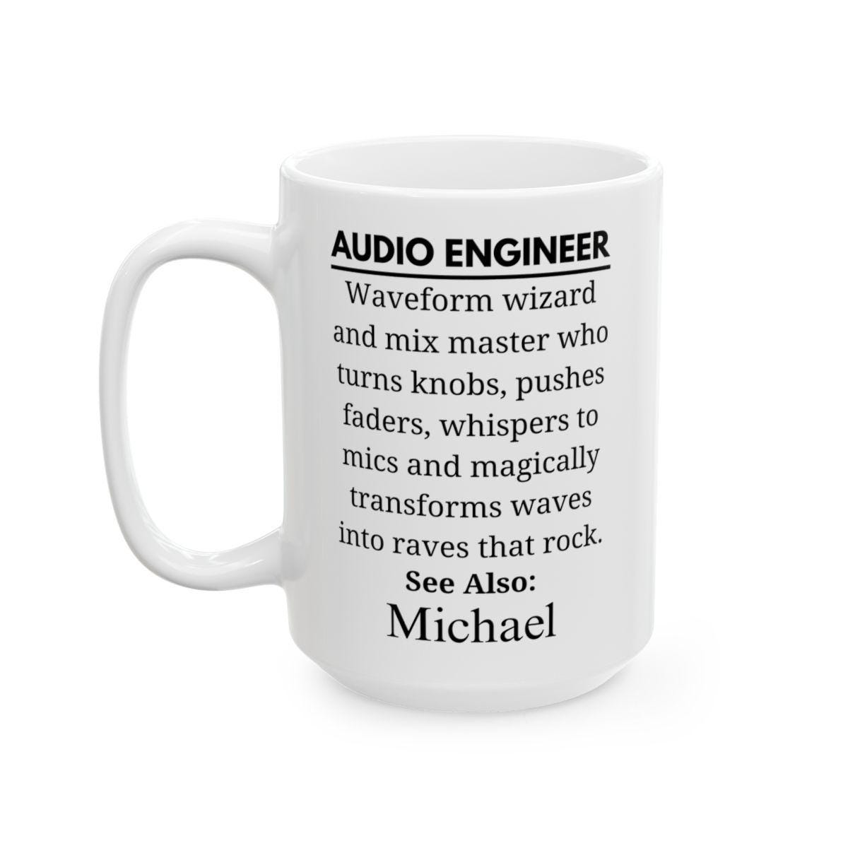 Audio Engineer Mug, Personalized Mug, Sound Tech Gift, Music Producer ...