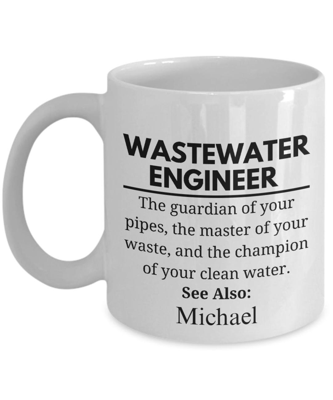 Wastewater Mug, Personalized Mug, Engineer Mug, Gift for Engineer ...