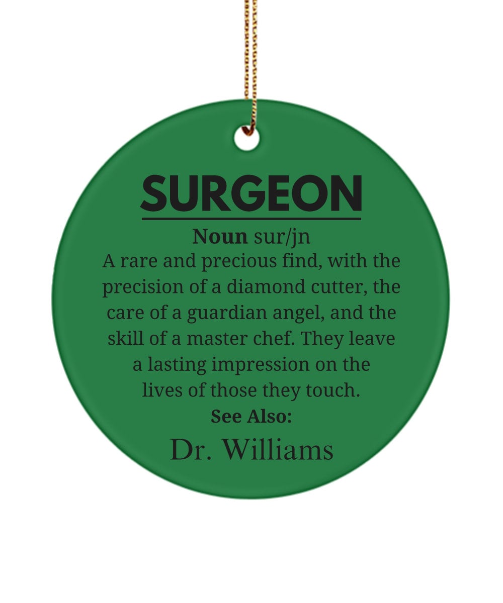 Surgeon Ornament, Personalized Gift, Doctor Gift, Medical Ornament ...
