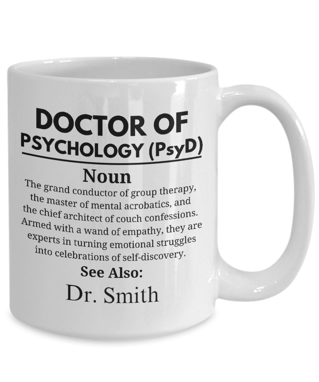 Psyd Mug, Personalized Gift, Doctoral Degree Present, Psychology Mug ...