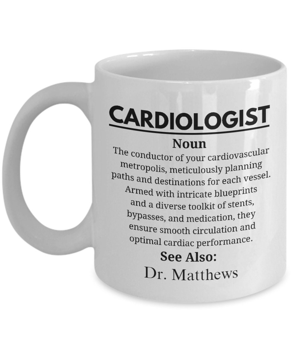 Cardiologist Mug, Personalized Mug, Heart Doctor Gift, Medical Student ...