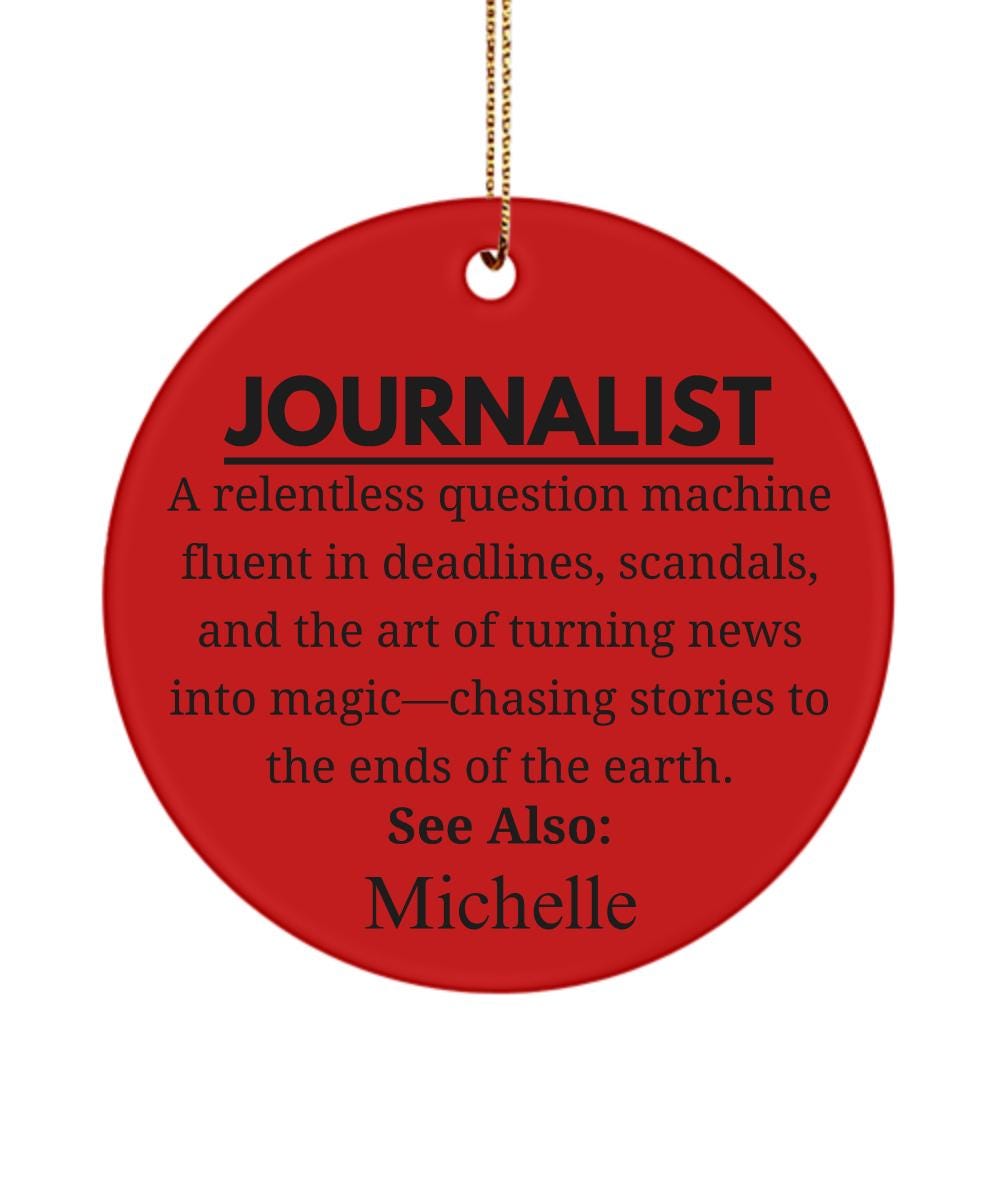 Journalist Gift, Personalized Ornament, Reporter Ornament, Newsroom ...
