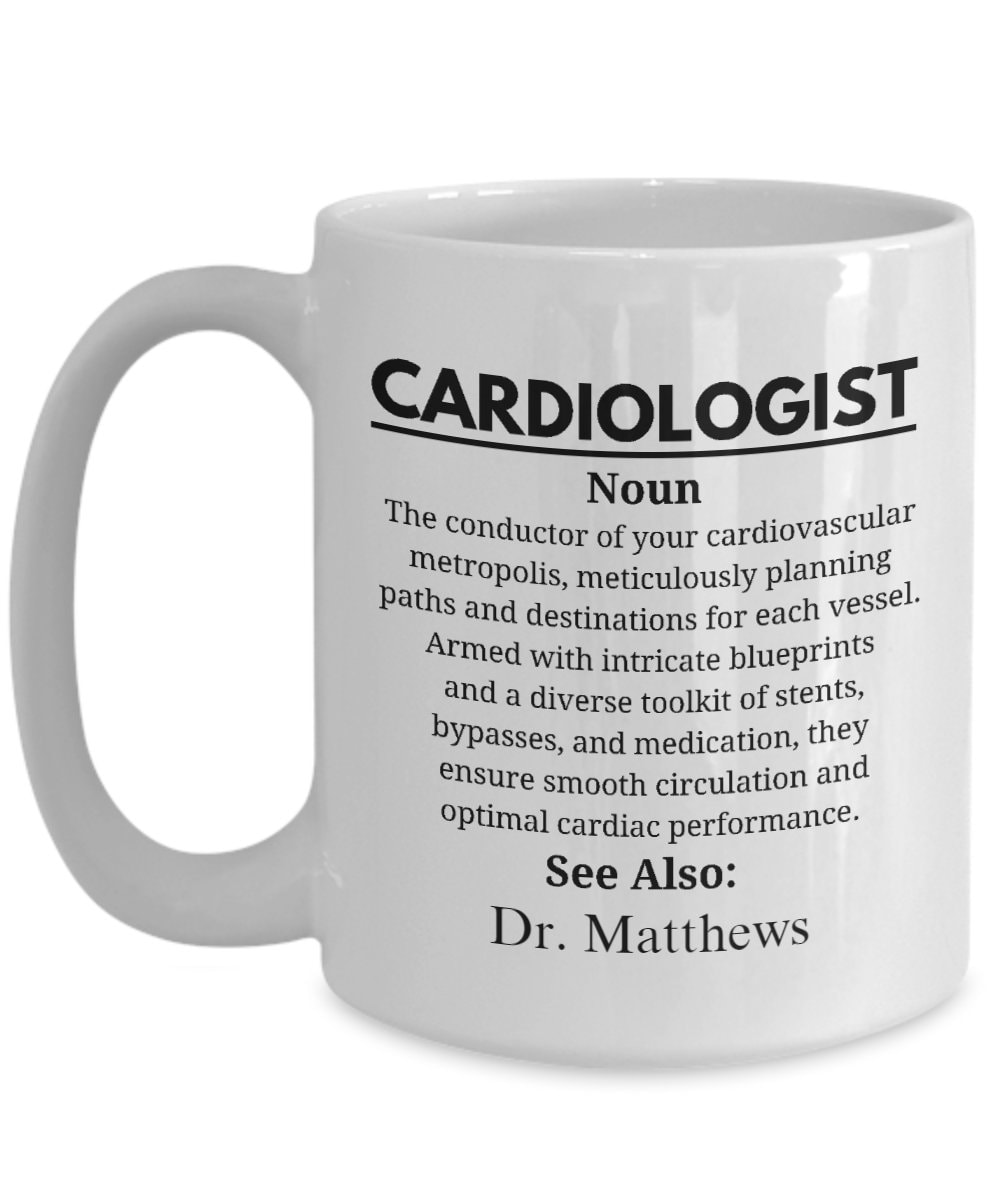 Cardiologist Mug, Personalized Mug, Heart Doctor Gift, Medical Student ...