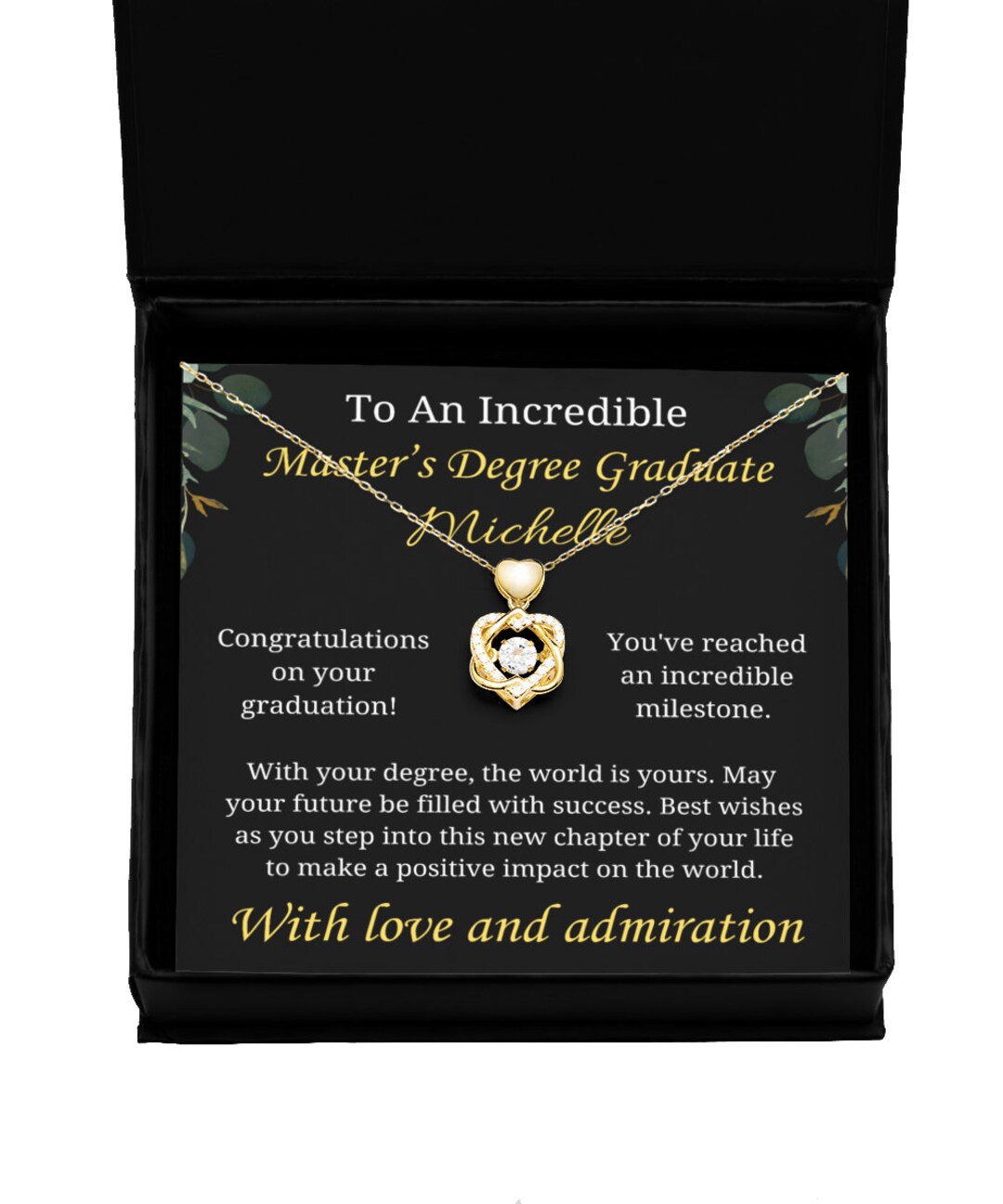 Master's Degree Gift, Personalized Gift, Grad Gift, Graduation Charm ...