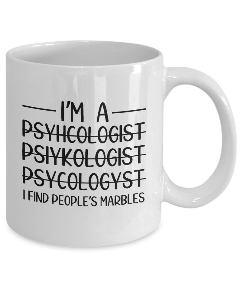 Psychologist Mug, Funny Psychologist Gift, Find Marbles Mug, Therapist ...