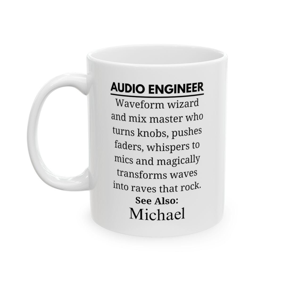 Audio Engineer Mug, Personalized Mug, Sound Tech Gift, Music Producer ...