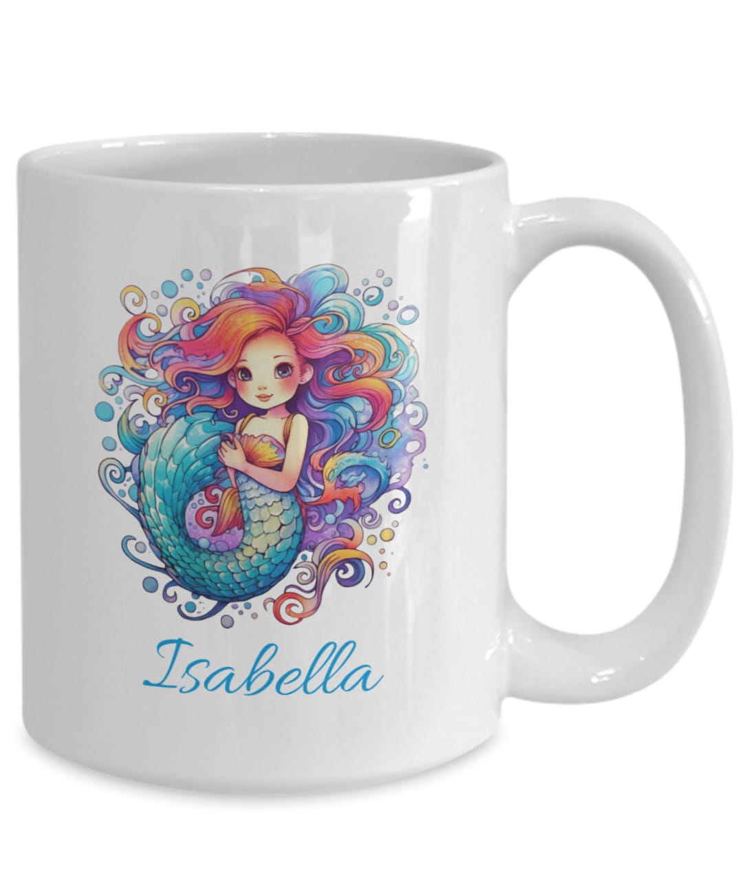 Mermaid Mug, Personalized Mermaid Coffee Cup, Ocean Lover Gift, Sea ...